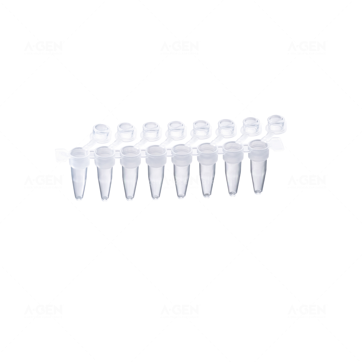 PCR-02-8 200uL Clear Nonsterile 0.2mL 8 Strips PCR Tube with Connect ...