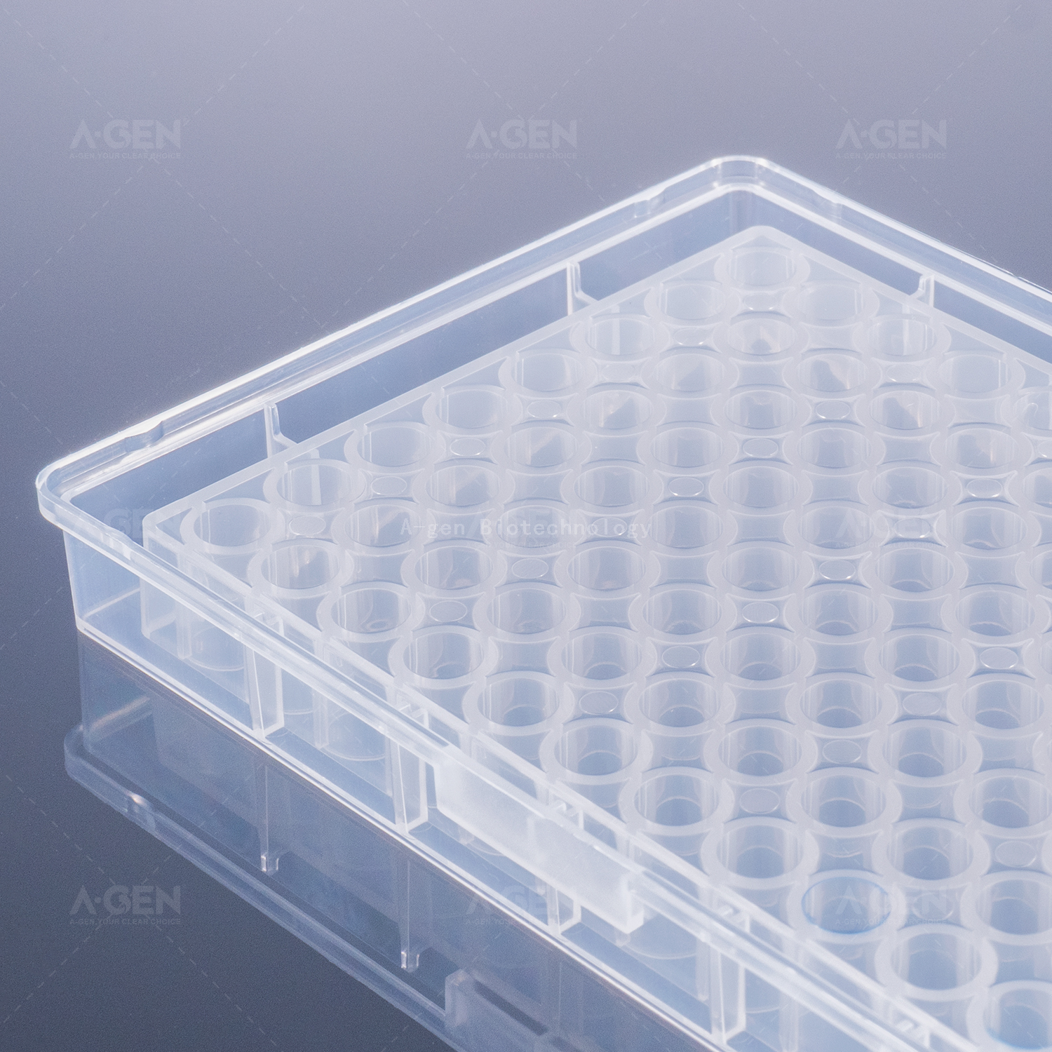 Laboratory 0.4mL 96 Round-Well Flat Bottom Assay Storage Microplate 400uL
